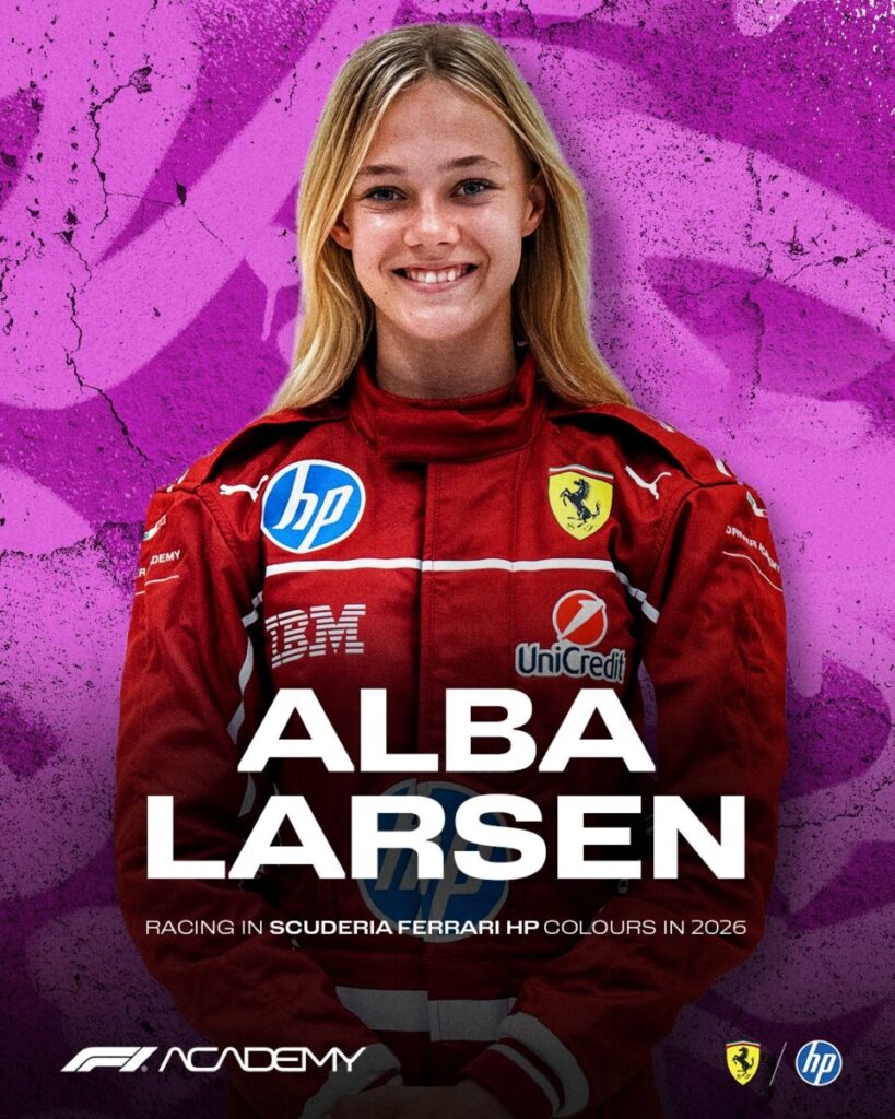 Alba Larsen pilota Ferrari nell'F1 Academy 2026 - MotoriNoLimits | Auto ...